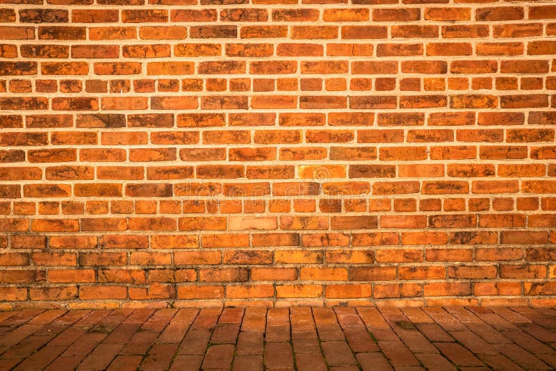 Solid Brick Wall with Variegated Red Color As a Background Stock Photo ...