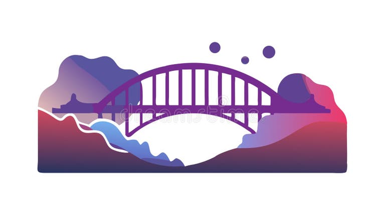 Solid Bridge Icon, Reliable Connection, Vector Design Generative AI ...
