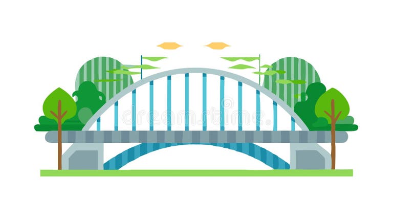 Solid Bridge Icon, Strong Infrastructure, Vector Design Generative AI ...