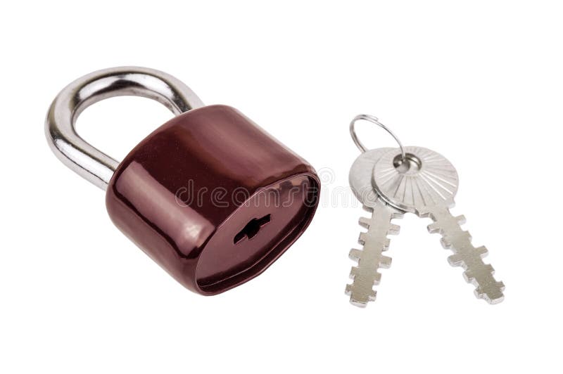 Solid brown padlock stock image. Image of padlock, silver - 84722213