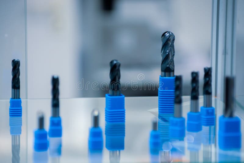 Solid Carbide Cutter. Axial Carbide Tool Stock Image - Image of machine ...