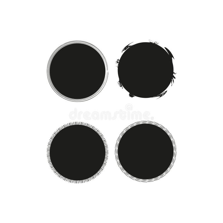 Solid Circle Icons. Minimal Round Set. Simple Dot Shapes. Vector Basic ...