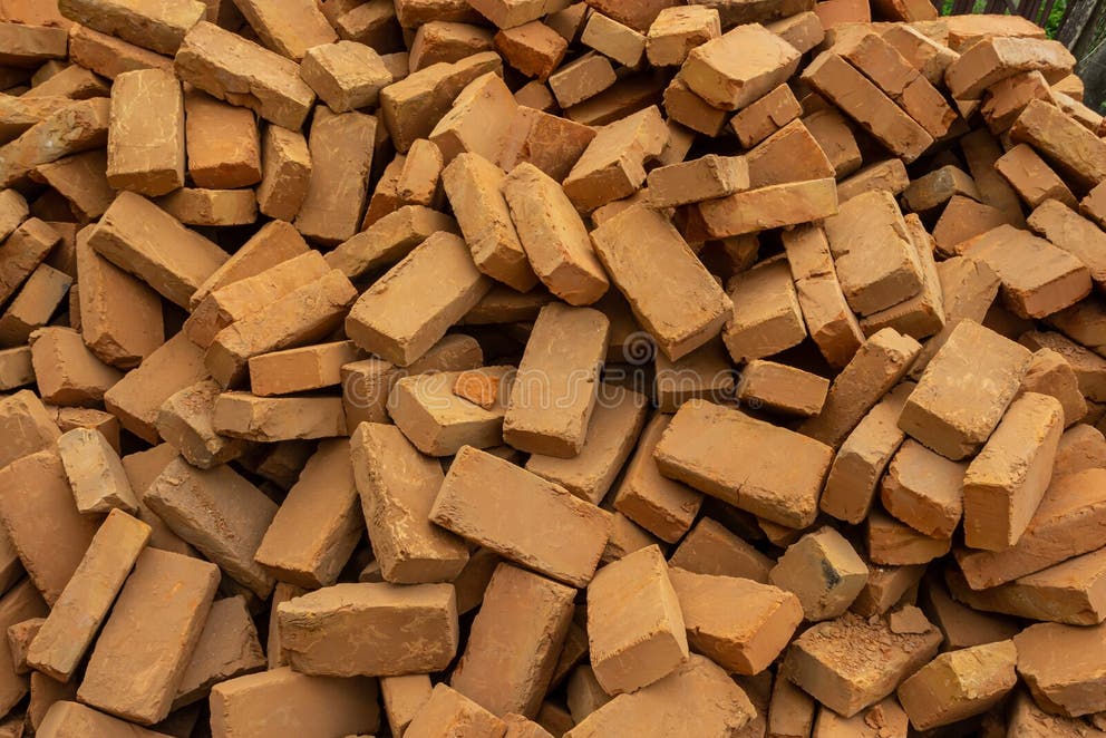 Solid Clay Brick Used for Construction. Background, Brown Red Color ...