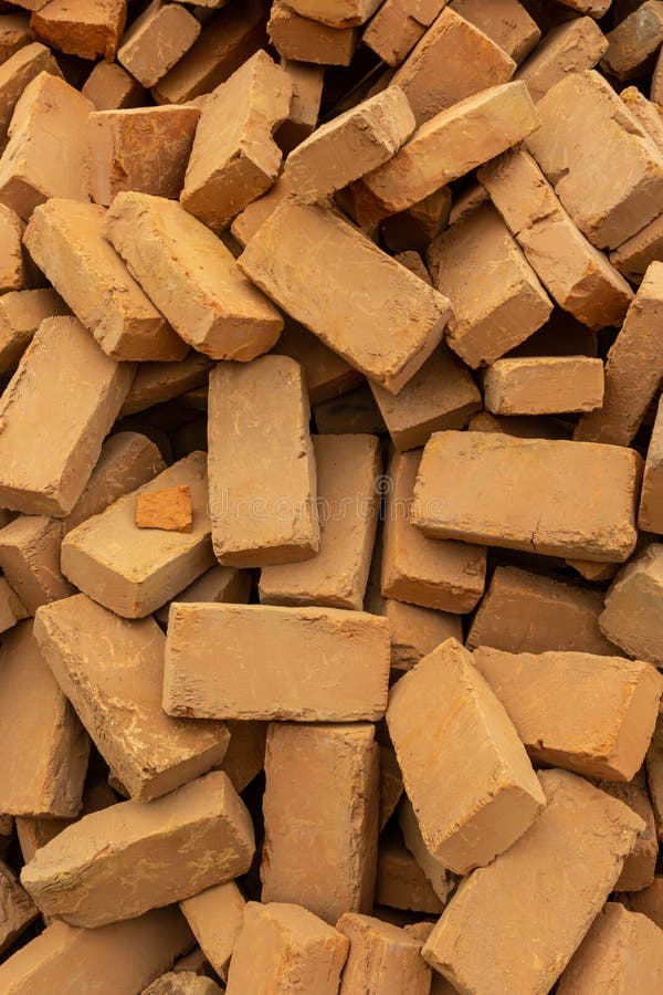 Solid Clay Brick Used for Construction. Background, Brown Red Color ...
