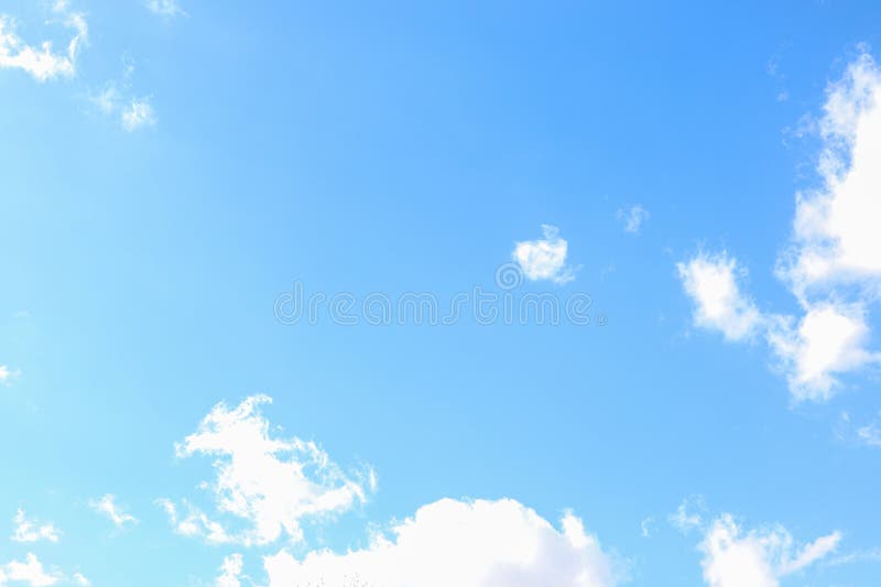 Blue Bright Sky with Clouds on the Eges Stock Image - Image of skies ...