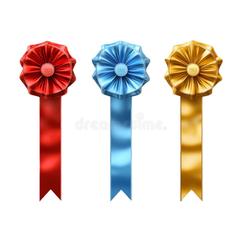 Solid Color Batch Ribbon Type on Transparent Background - Ai Generated ...