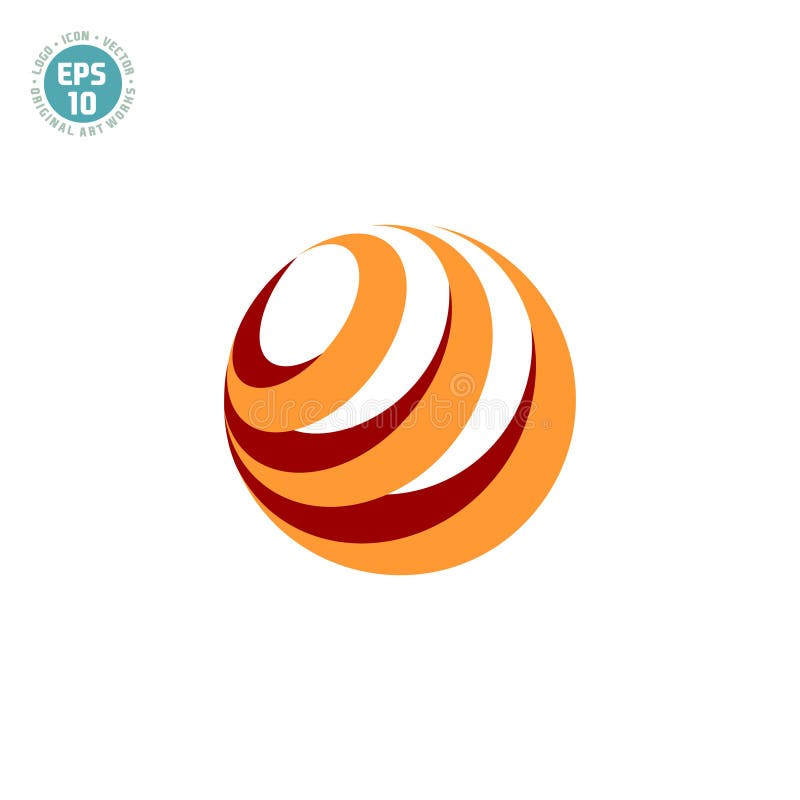 Solid Color Circle Abstract Logo Stock Vector - Illustration of shape ...