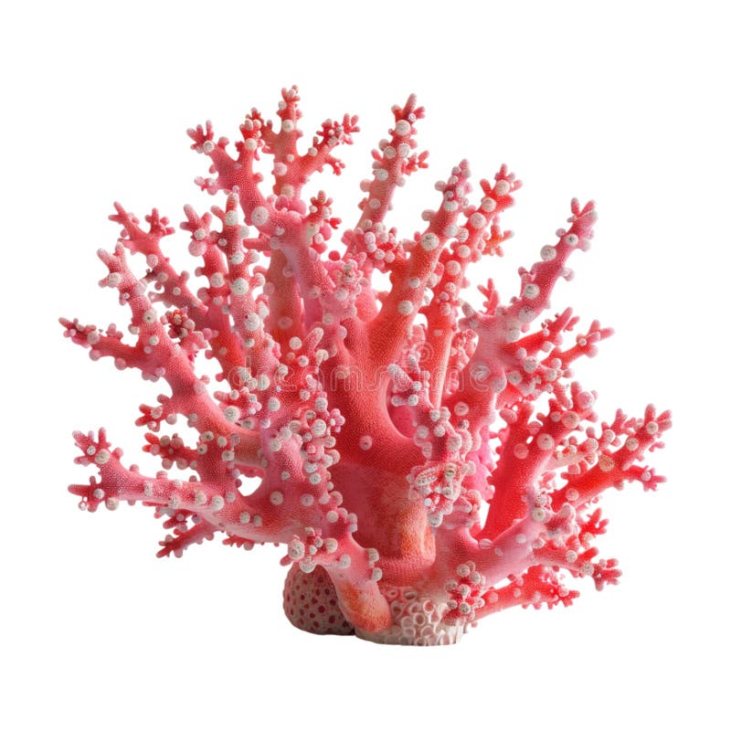 Solid Color Coral on Transparent Background - Ai Generated Stock ...