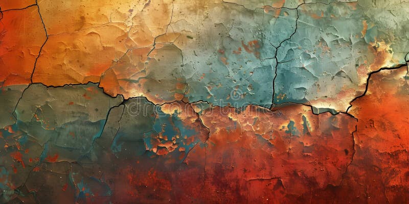 Solid Color Cracks Grunge Texture Background - Ai Generated Stock ...