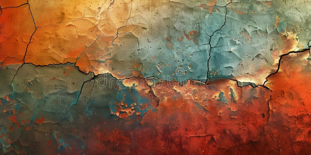 Solid Color Cracks Grunge Texture Background - Ai Generated Stock ...