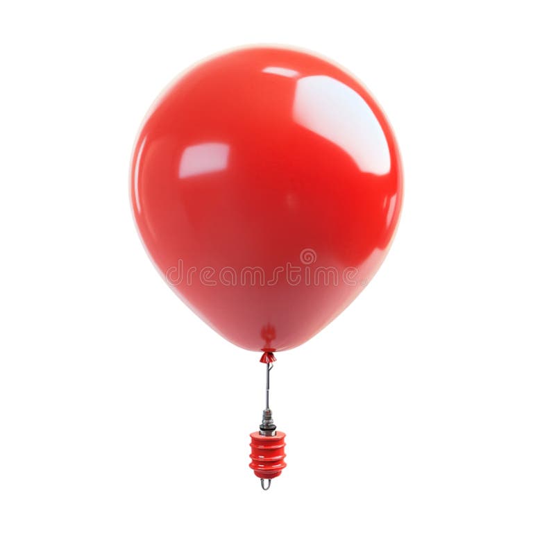 Solid Color Single Balloon on Transparent Background - Ai Generated ...