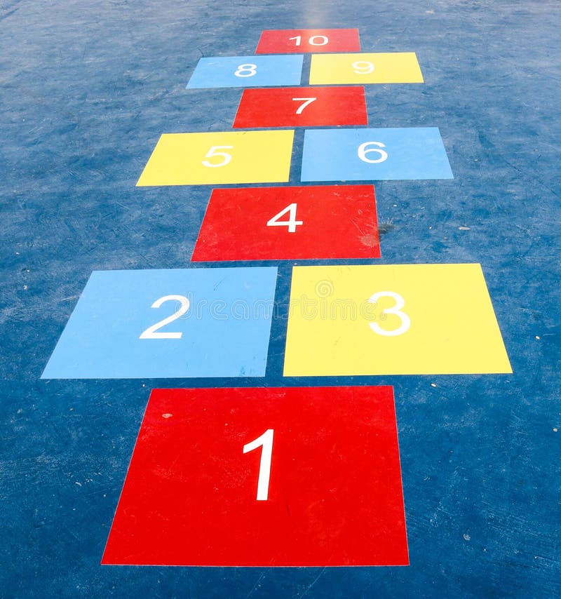 Solid colour of hopscotch stock image. Image of number - 272354863