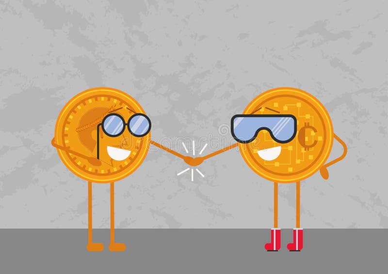 Solid Currencies: Gold and Crypto Stock Vector - Illustration of ...