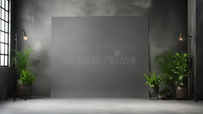 Solid Dark Gray Studio Background Stock Illustration - Illustration of ...