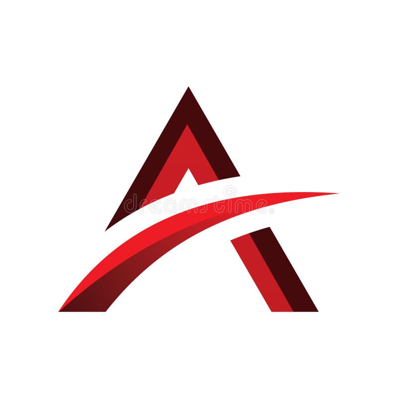 Dynamic Red Triangle Arrow Color Line Shape Logo Design Stock ...