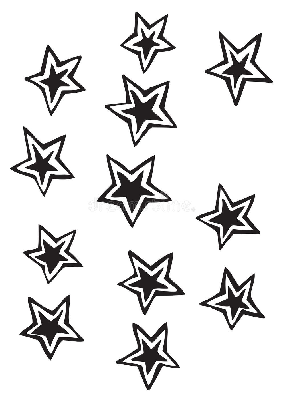 Five Point Star Outline Stock Illustrations – 418 Five Point Star ...