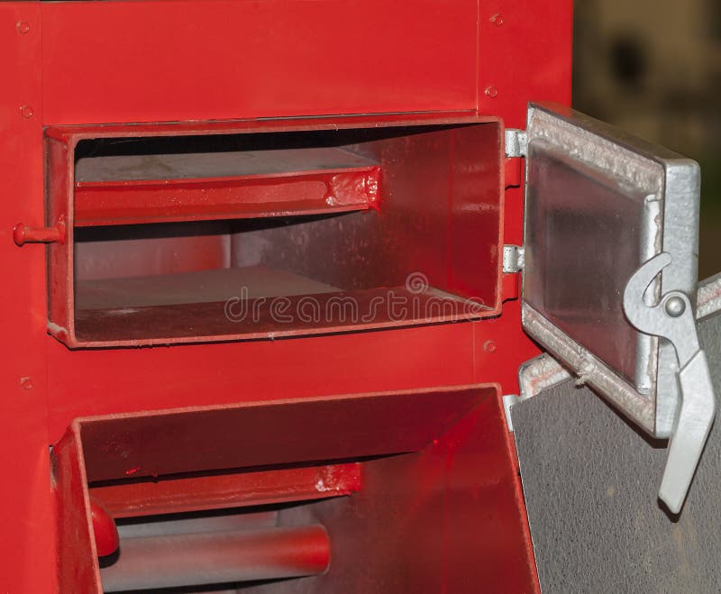 Solid fuel boiler stock photo. Image of closeup, detail - 82288864
