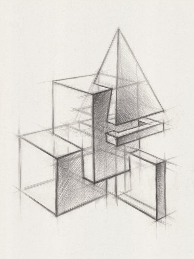 Solid Geometric Shapes stock illustration. Illustration of education ...