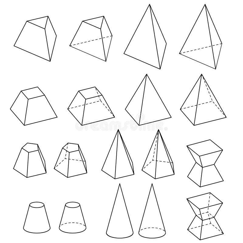Math Solid Shapes Stock Illustrations – 285 Math Solid Shapes Stock ...