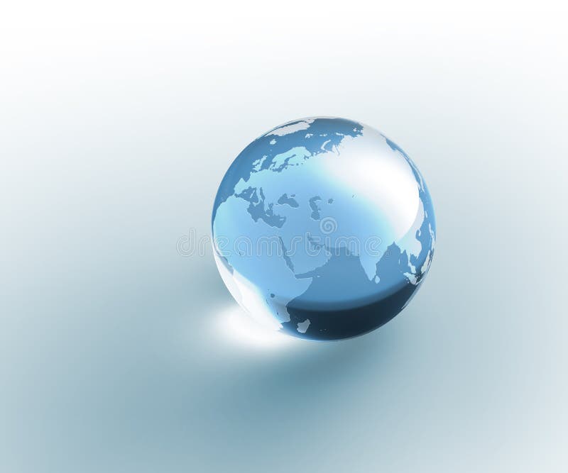 Solid Glass Globe Earth Transparent Stock Illustration - Illustration ...