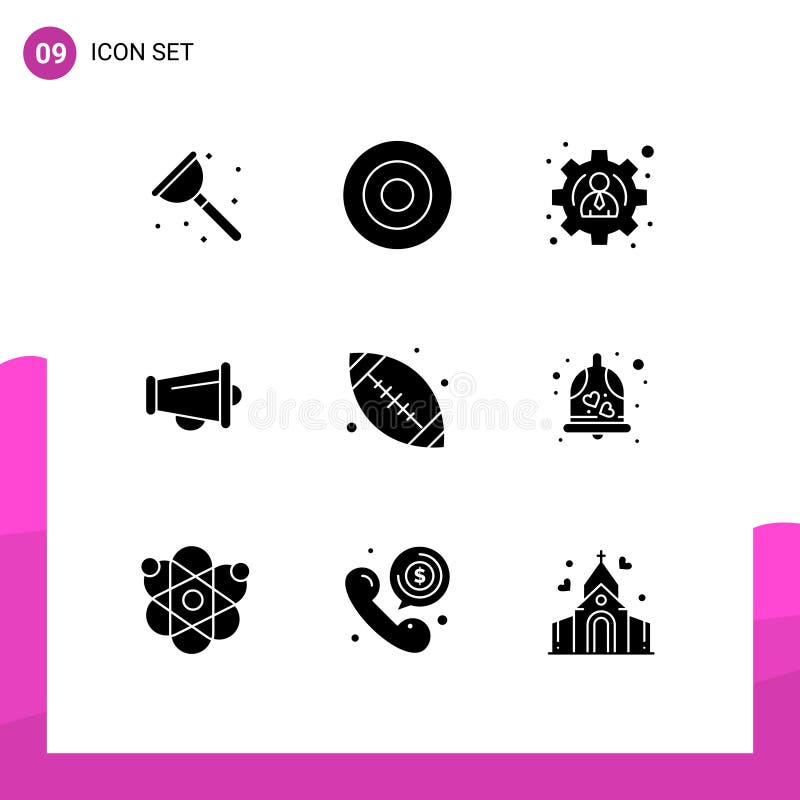 Solid Glyph Pack of 9 Universal Symbols of Base Ball, Canada ...