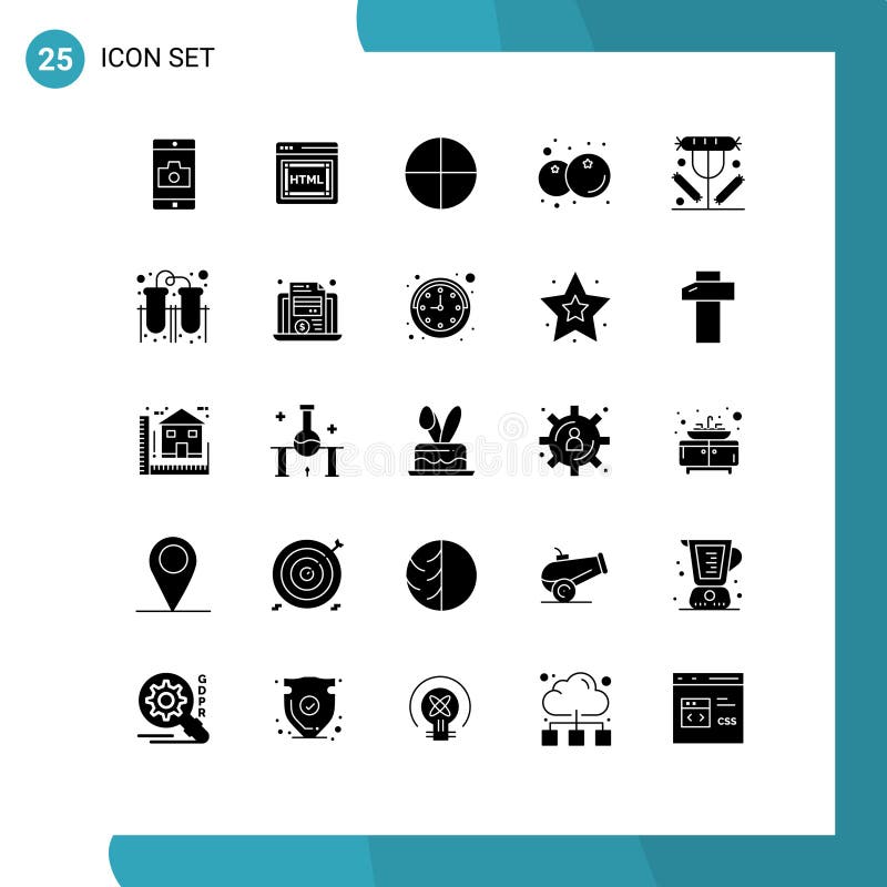 Solid Glyph Pack of 25 Universal Symbols of Food, Dinner, Pill ...