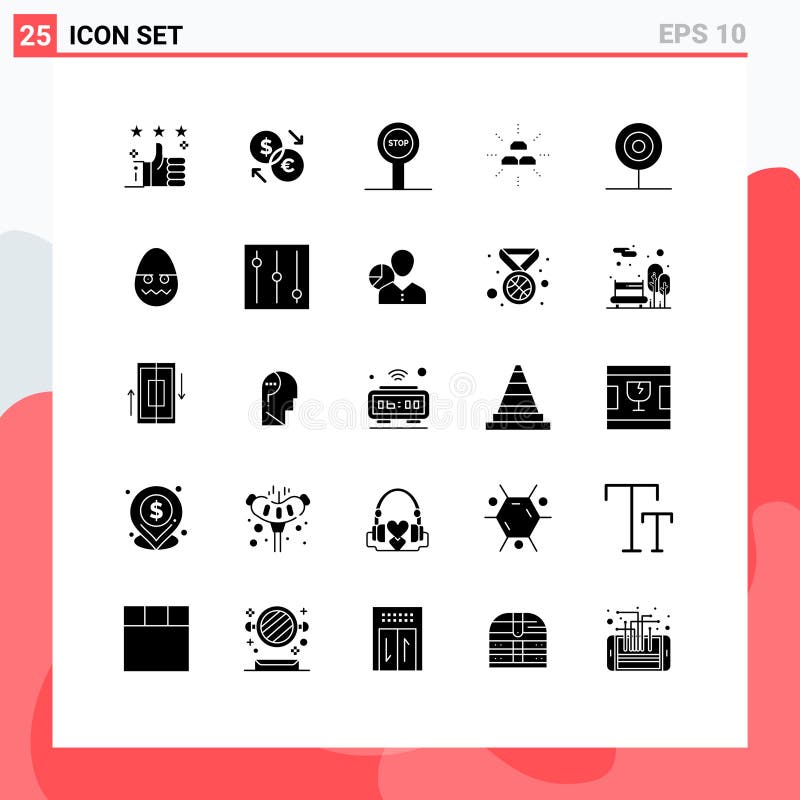 Solid Glyph Pack of 25 Universal Symbols of Interest, Gold, Dollar ...