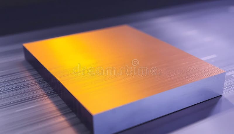 Metallic Gold Block with Smooth Surface Texture Generative AI Stock ...