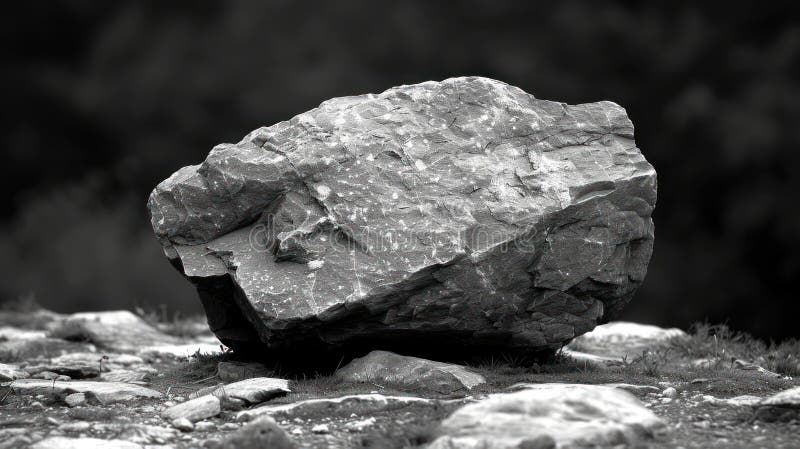 Solid Granite Boulder in Natural Setting - Heavy Rock Stone for ...