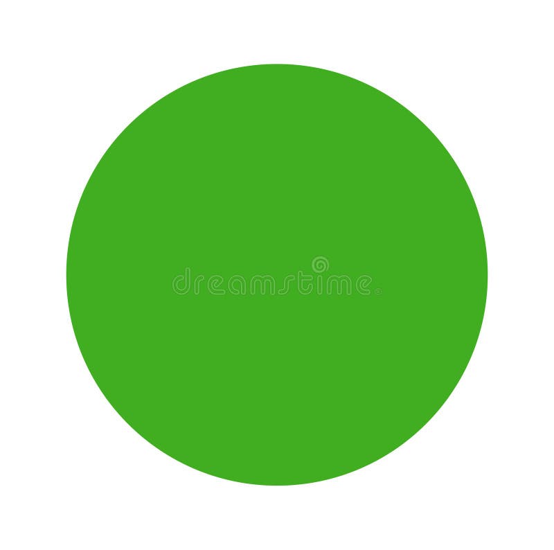 A Solid Green Dot in a Vector Shape Stock Vector - Illustration of ...
