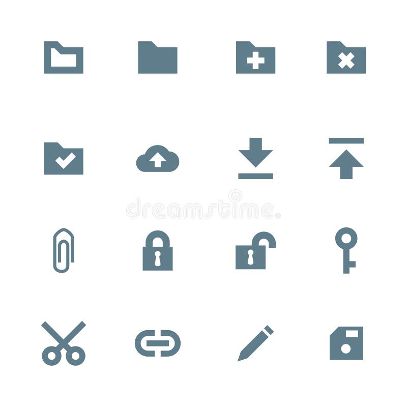 Dark Gray Silhouette Various File Actions Icons Stock Illustrations – 1 ...