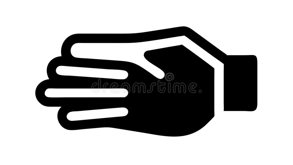 Solid Hand Icon, for Interaction and Manual Actions, Vector Design ...