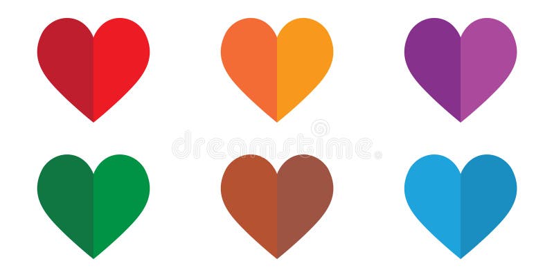 Solid Heart Shape Collection Made of Different Shaped Vector ...