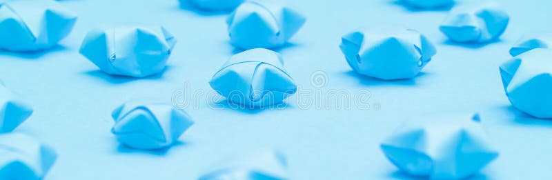 Solid Horizontal Blue Background with Paper Stars Stock Image - Image ...