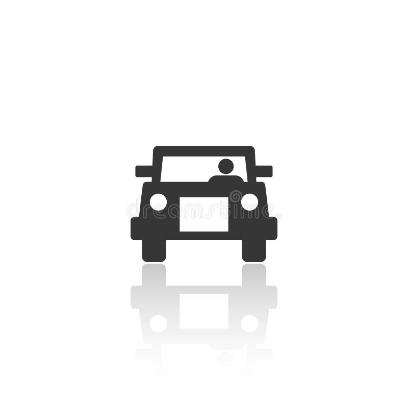 Solid Icon for Black Car Front and Shadow,vector Illustration Stock ...