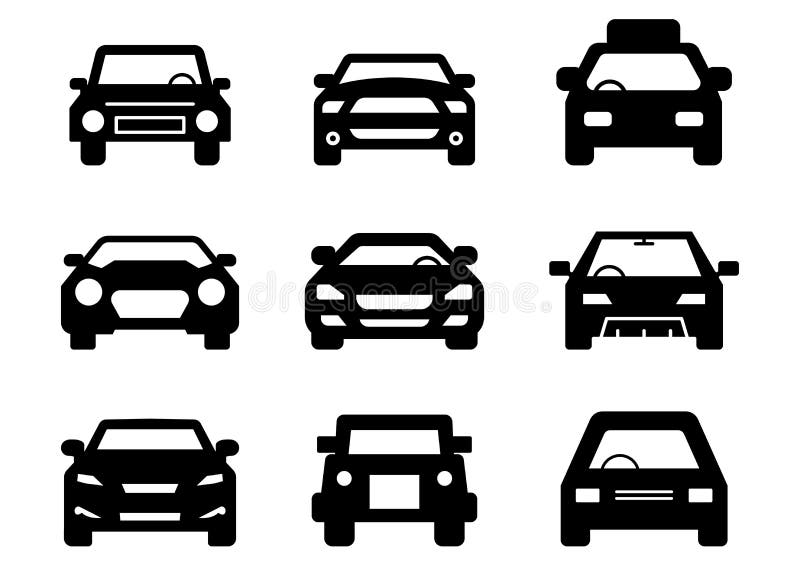 Car Front View Vector
