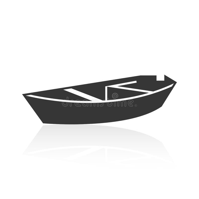 Solid Icons for Boat and Shadow, Vector Illustrations Stock Vector ...