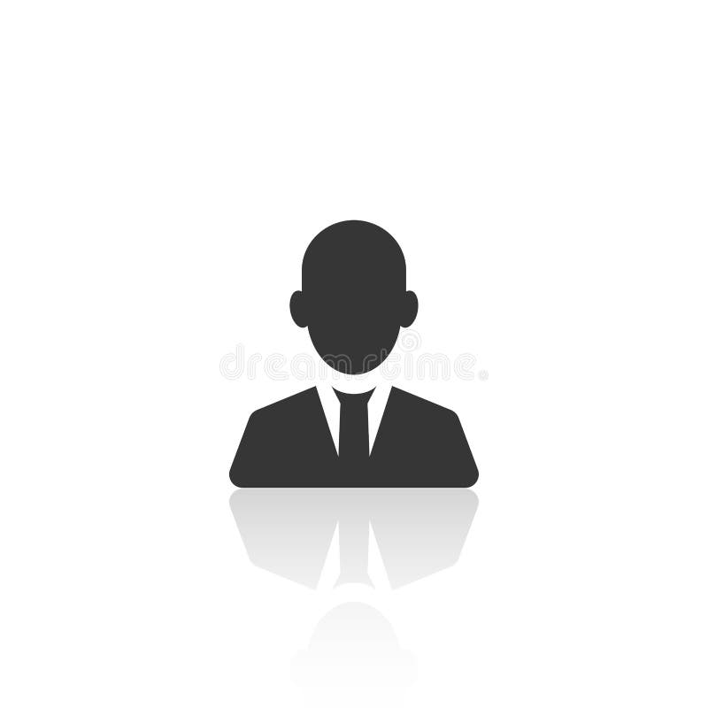 Solid Icons for Businessman and Shadow,vector Illustrations Stock ...