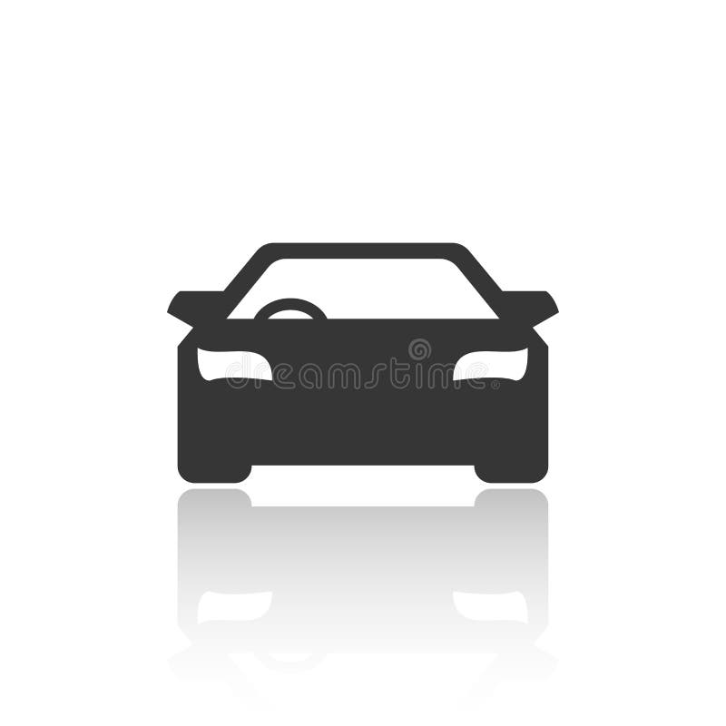Solid Icons for Car Front and Shadow,vector Illustrations Stock Vector ...