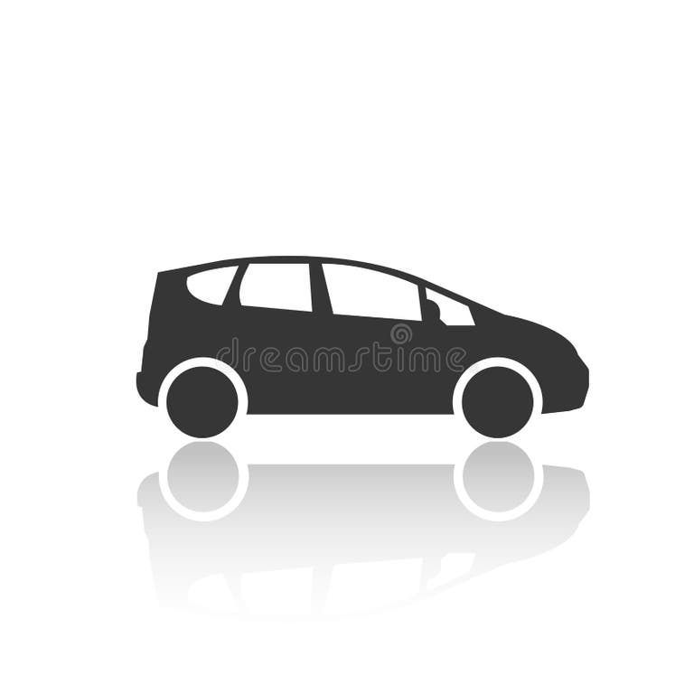 Solid Icons for Car and Shadow,vector Illustrations Stock Vector ...