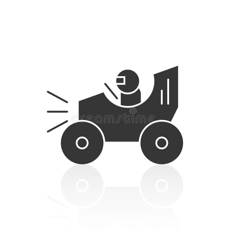 Solid Icons for Car Side View and Shadow,vector Illustrations Stock ...