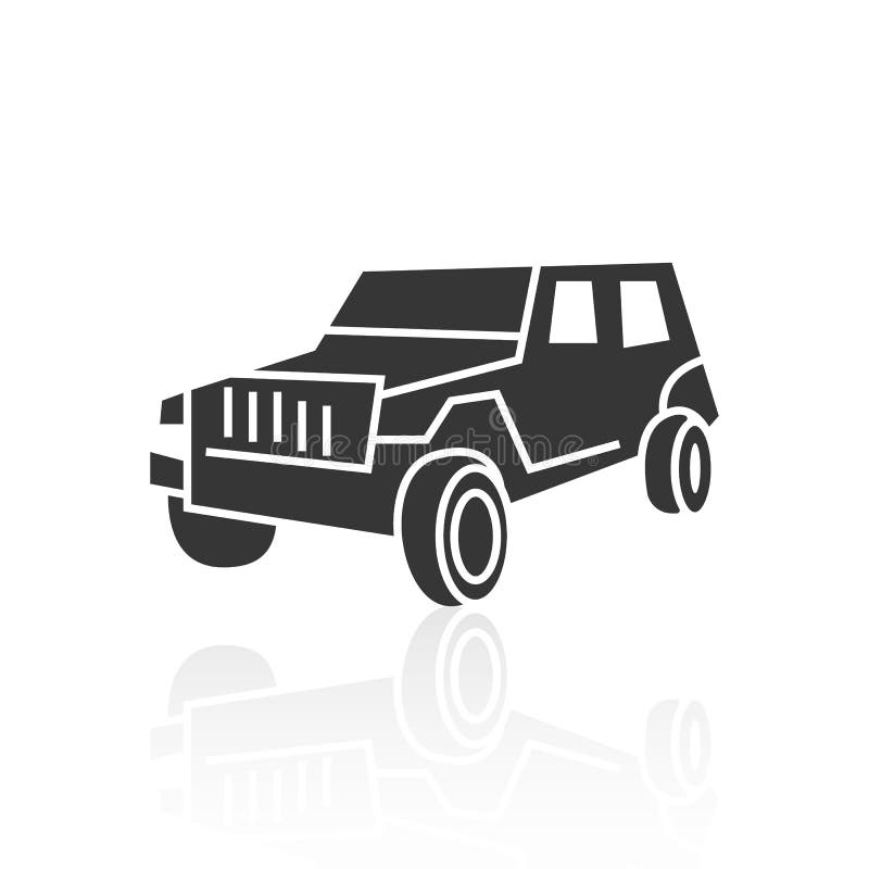 Solid Icons for Car Side View and Shadow,vector Illustrations Stock ...