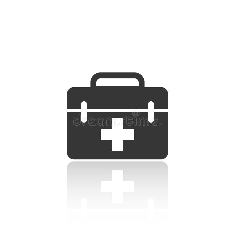 Solid Icons for First Aid Kit and Shadow,vector Illustrations Stock ...