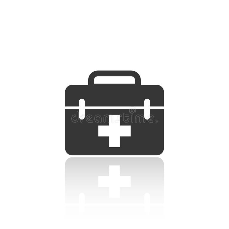 Solid Icons for First Aid Kit and Shadow,vector Illustrations Stock ...