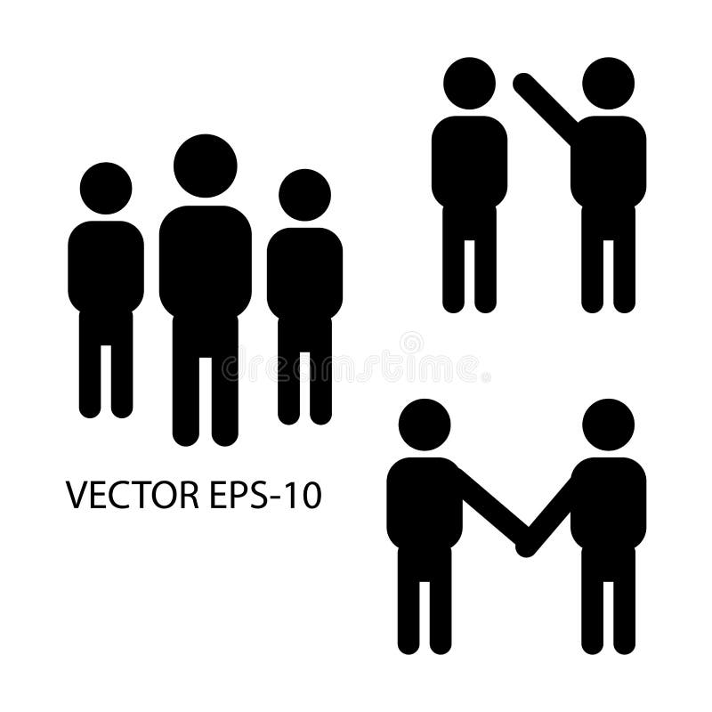 Solid Icons for People,group,vector Illustrations Stock Vector ...