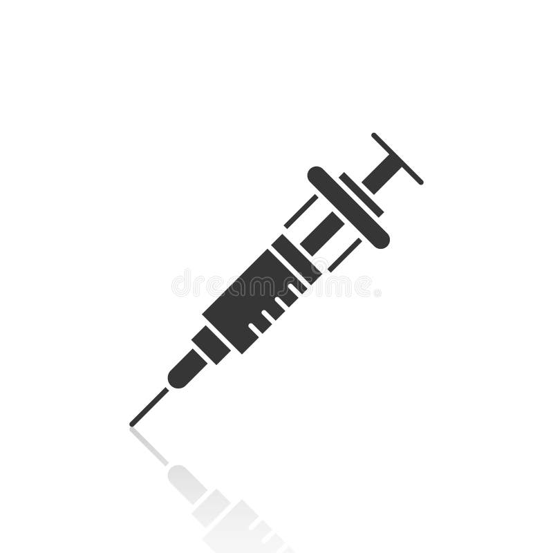Solid Icons for Syringe and Shadow,vector Illustrations Stock Vector ...