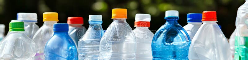 A Solid Mass of Packed, Squashed Plastic Bottles, Material, Having a ...