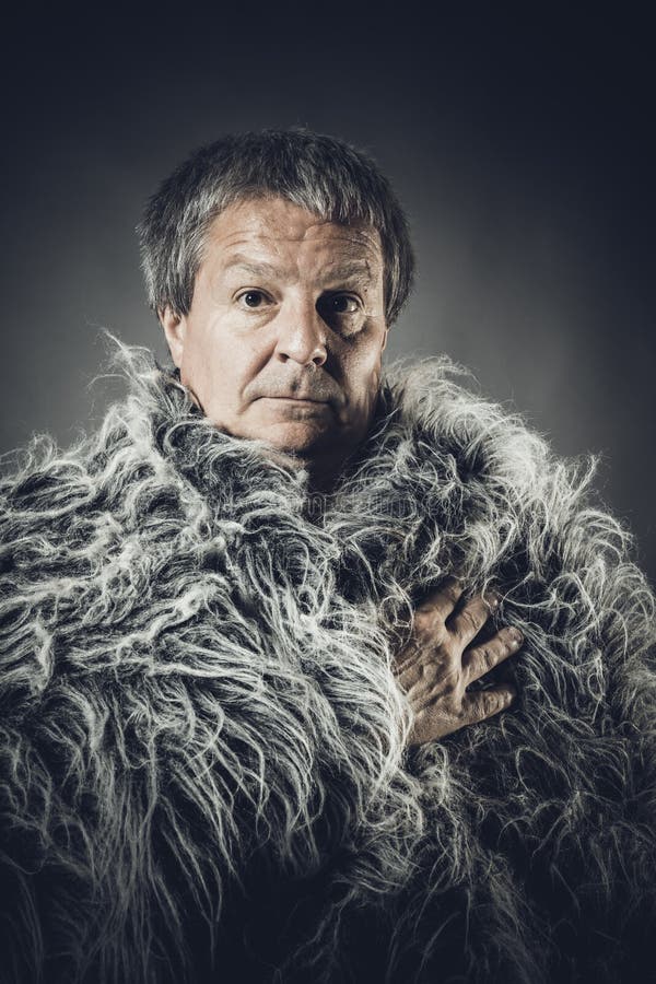 Solid Middle-aged Man in a Fur Mantle Stock Photo - Image of russian ...