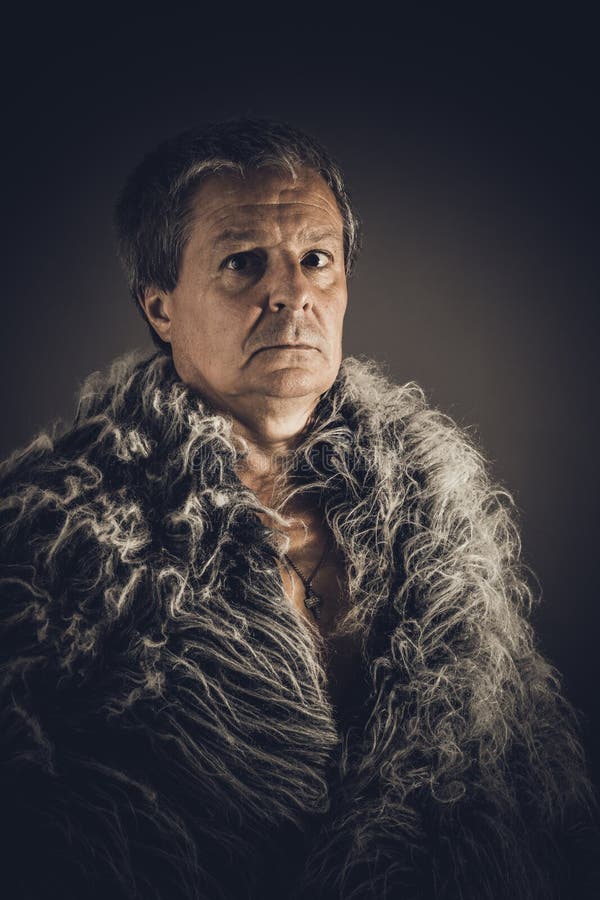 Solid Middle-aged Man in a Fur Mantle Stock Image - Image of russia ...