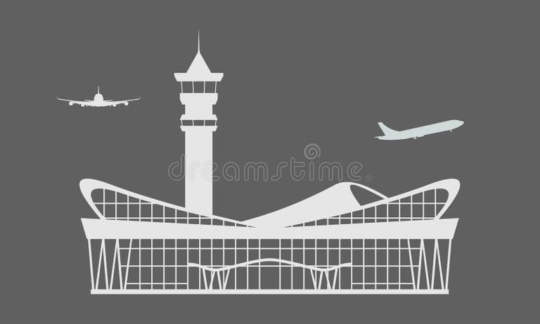 Solid Modern Airport Terminal Building Stock Illustrations – 28 Solid ...